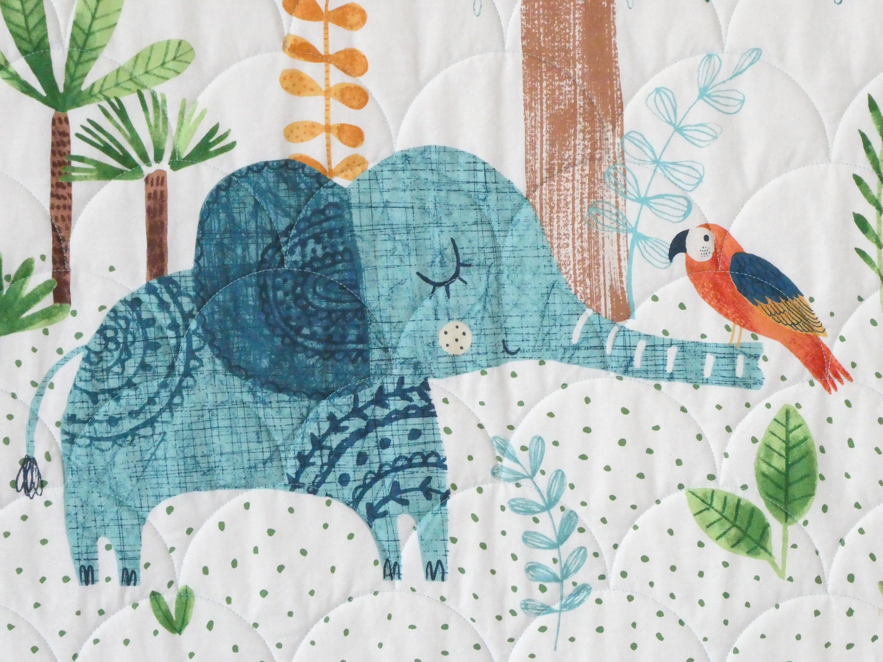 Quilted Nursery Panel Baby Blanket Jungle Themed Baby Quilt - Etsy