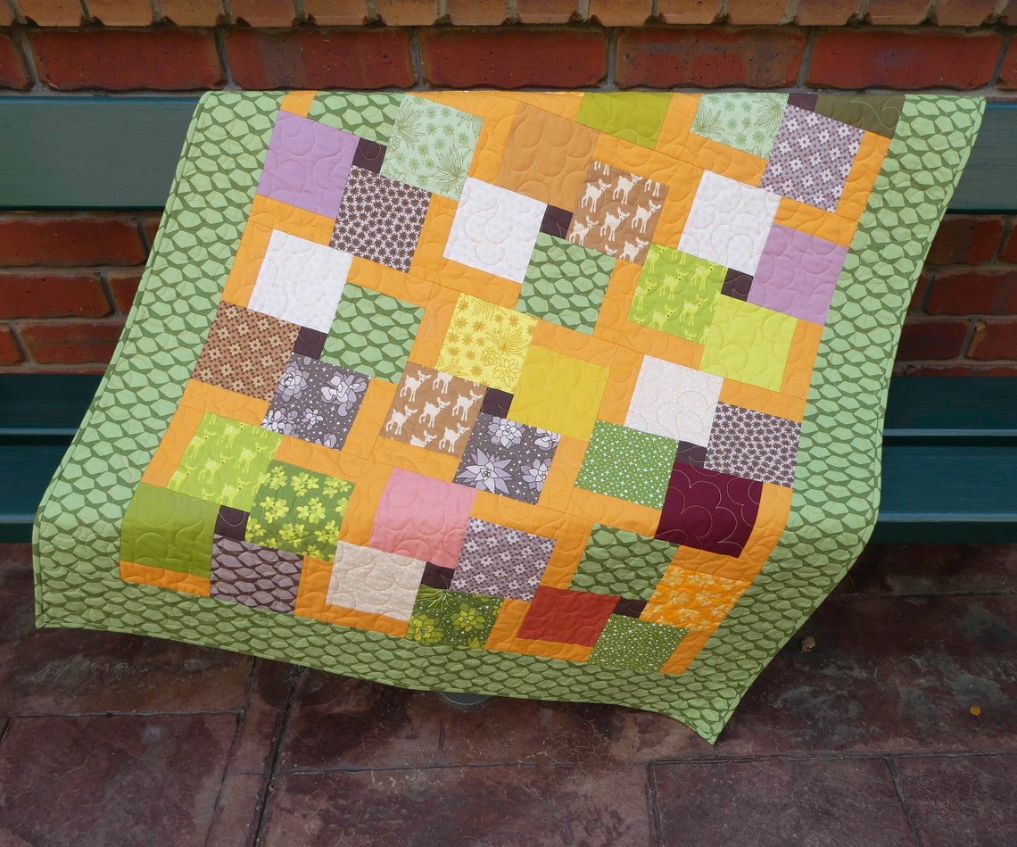 Scrappy Squares PDF Baby Quilt Pattern Baby/toddler Size - Etsy Australia