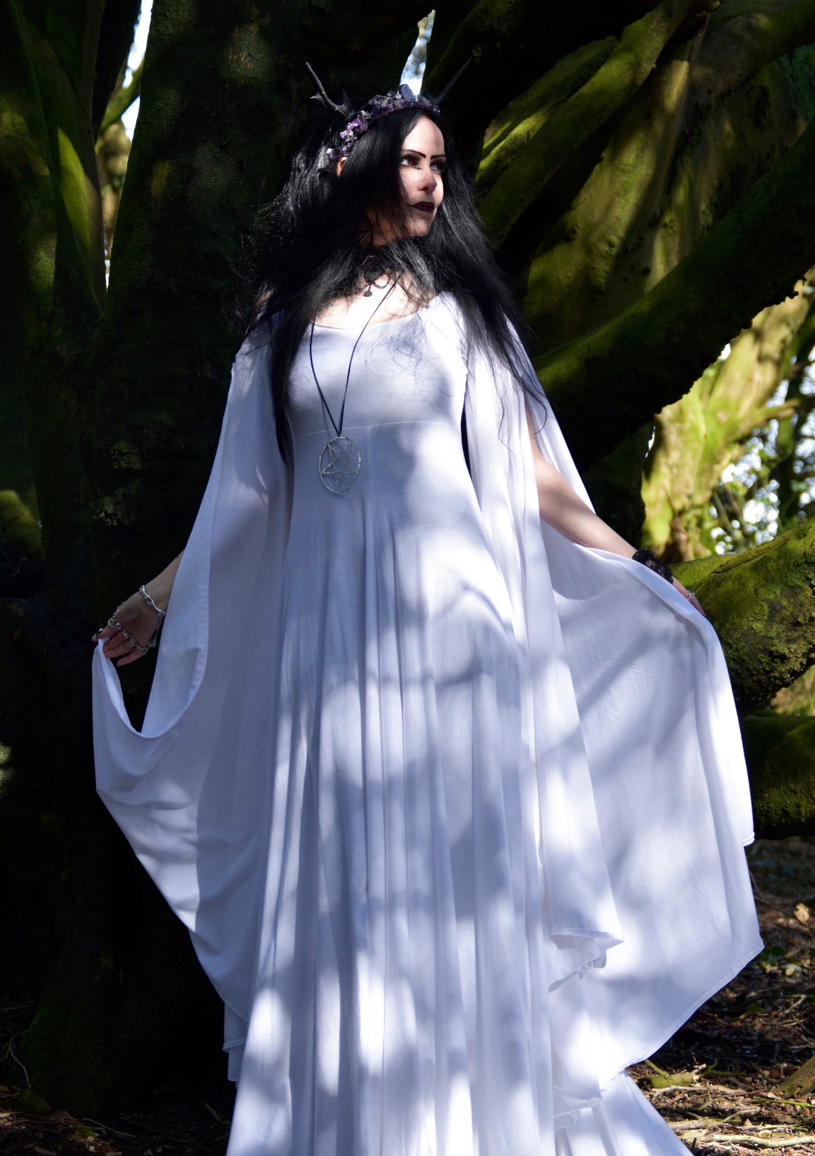 Fae of the Falls Gown - Made to Measure - Cotton Elven Fairy Witch ...
