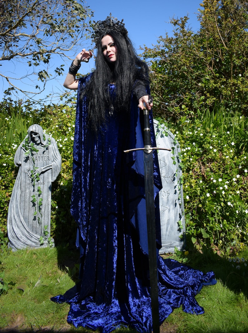 Velvet Fae of the Falls Gown - Made to Measure - Crushed Velvet Elven ...
