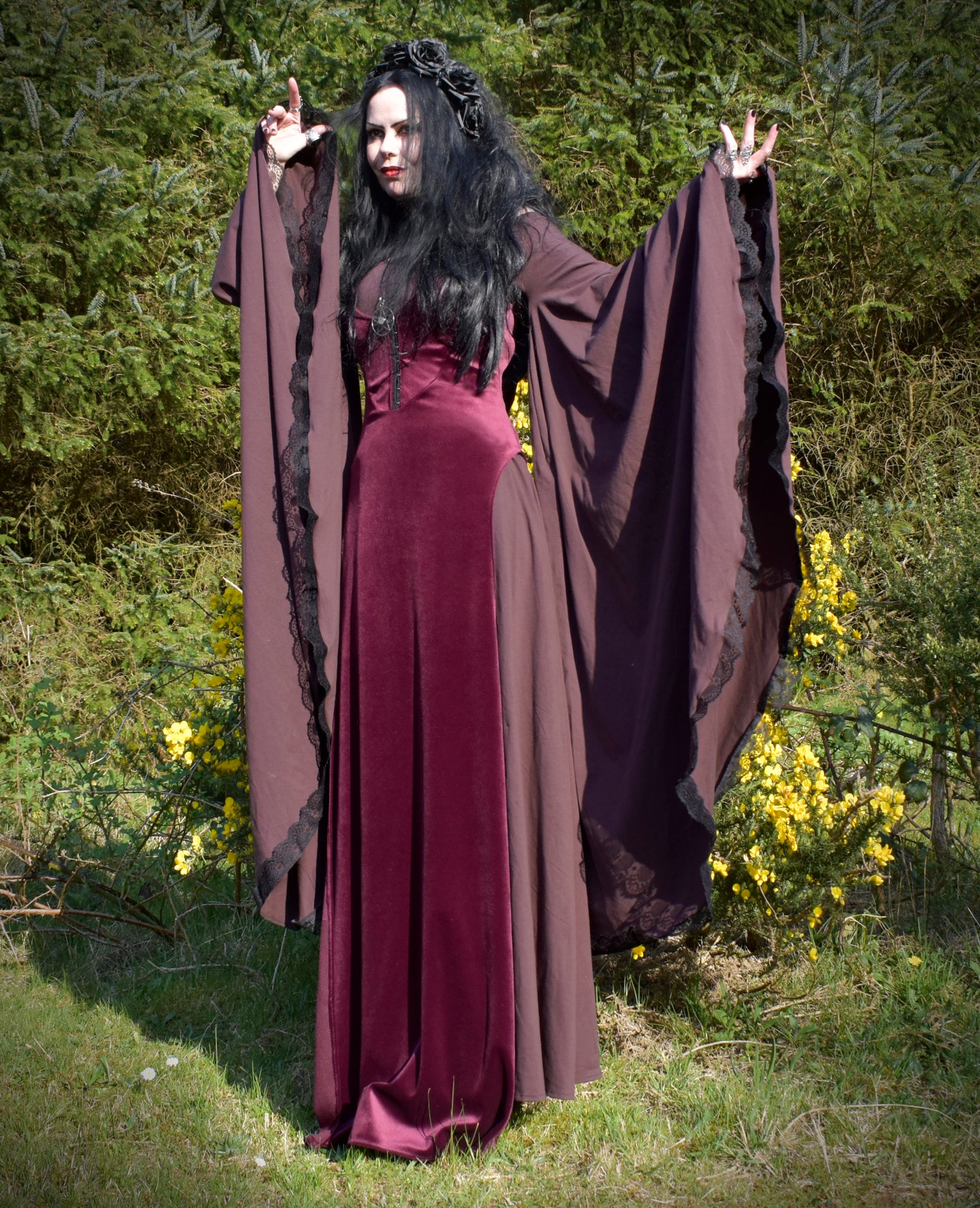 Crymaria Wynter Witch Gown cotton medieval witchy dress by | Etsy