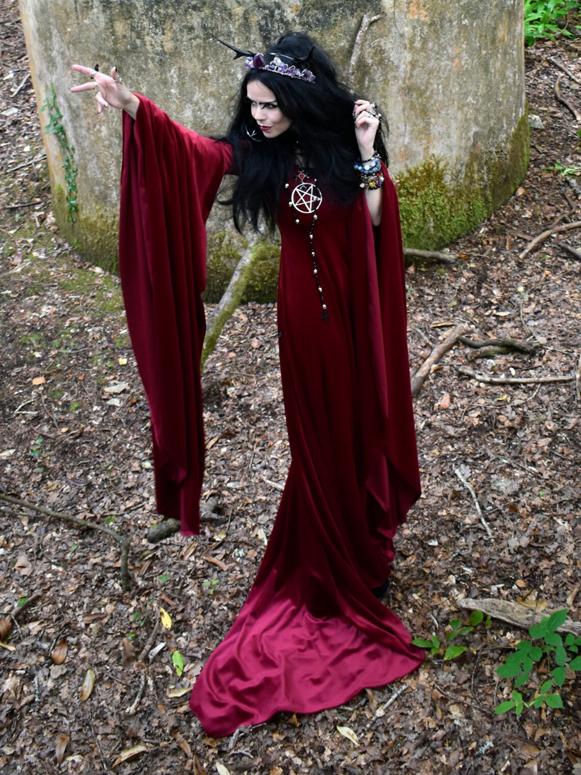 The Celebrian Gown Steamed Velvet Medieval Elven LOTR Dress - Etsy
