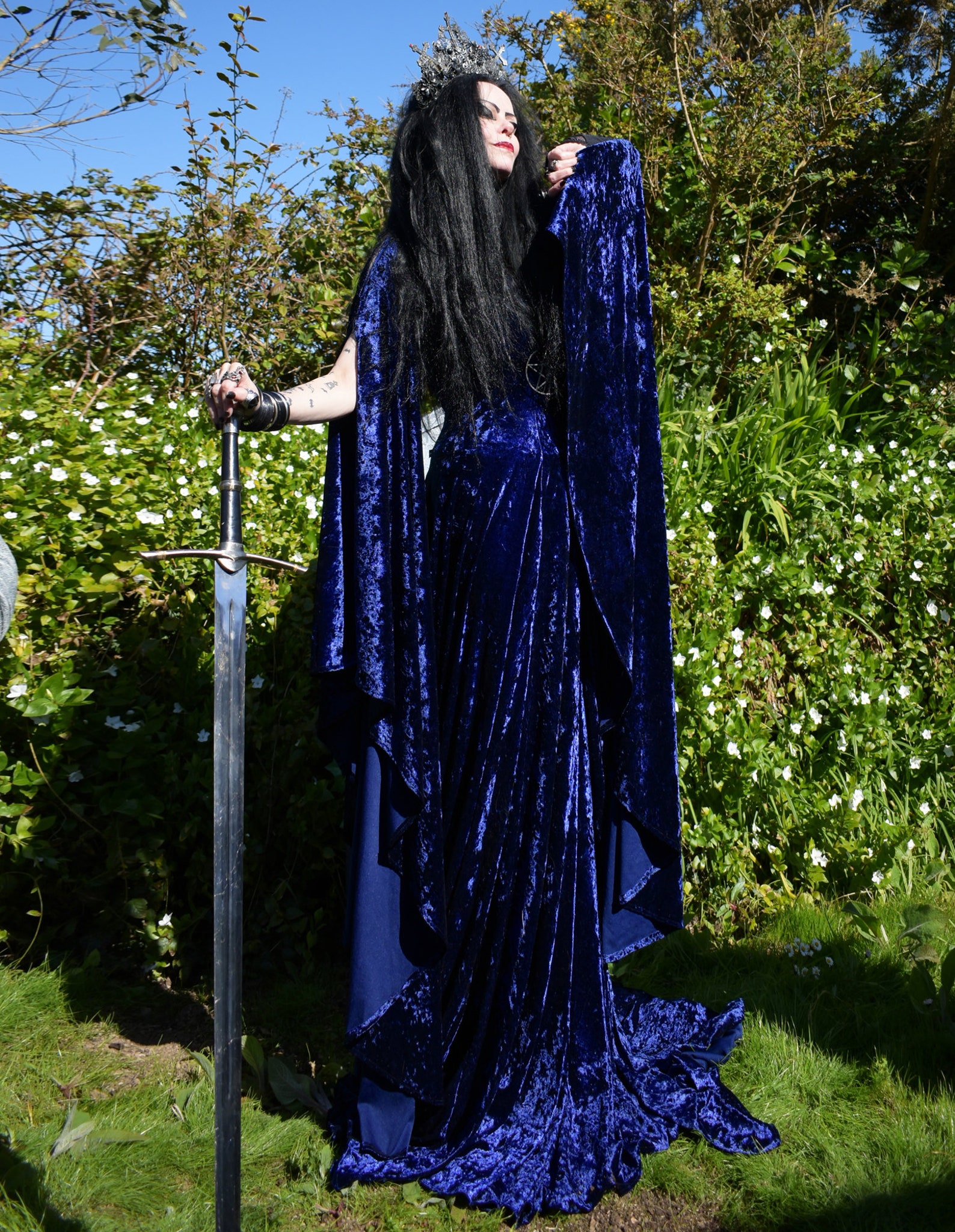 Velvet Fae of the Falls Gown - Made to Measure - Crushed Velvet Elven ...