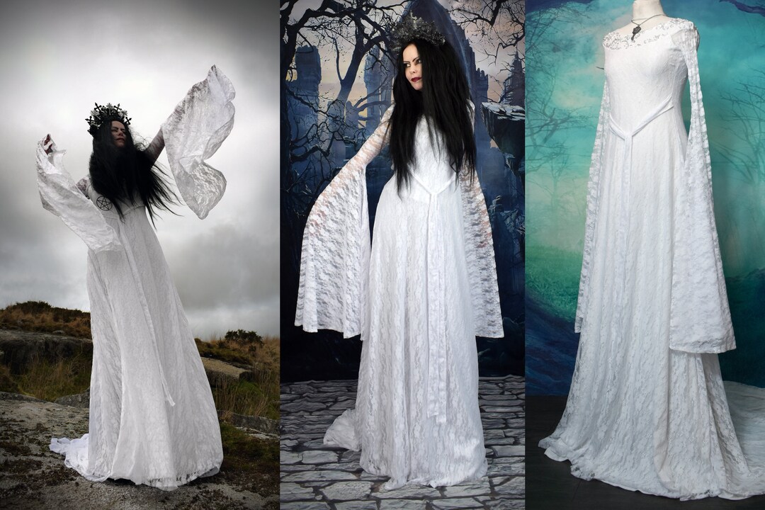 Mirror of Galadriel Gown Lord of the Ring Lothlorien Cosplay Dress by ...