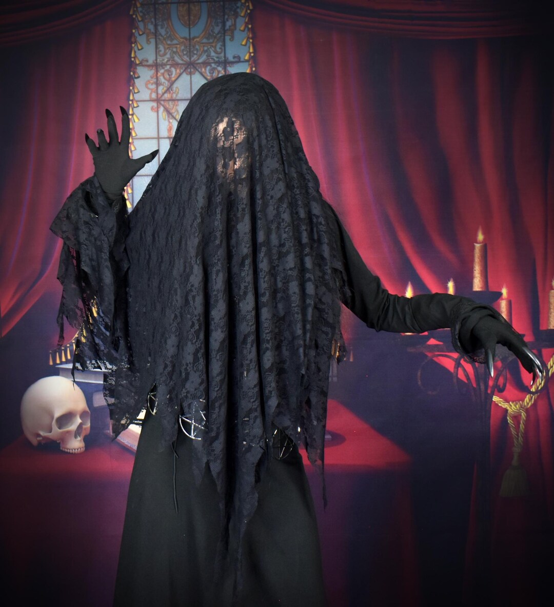 Lamentation Veil - Raggedy Lace Spooky Spookerveil by Moonmaiden Gothic ...