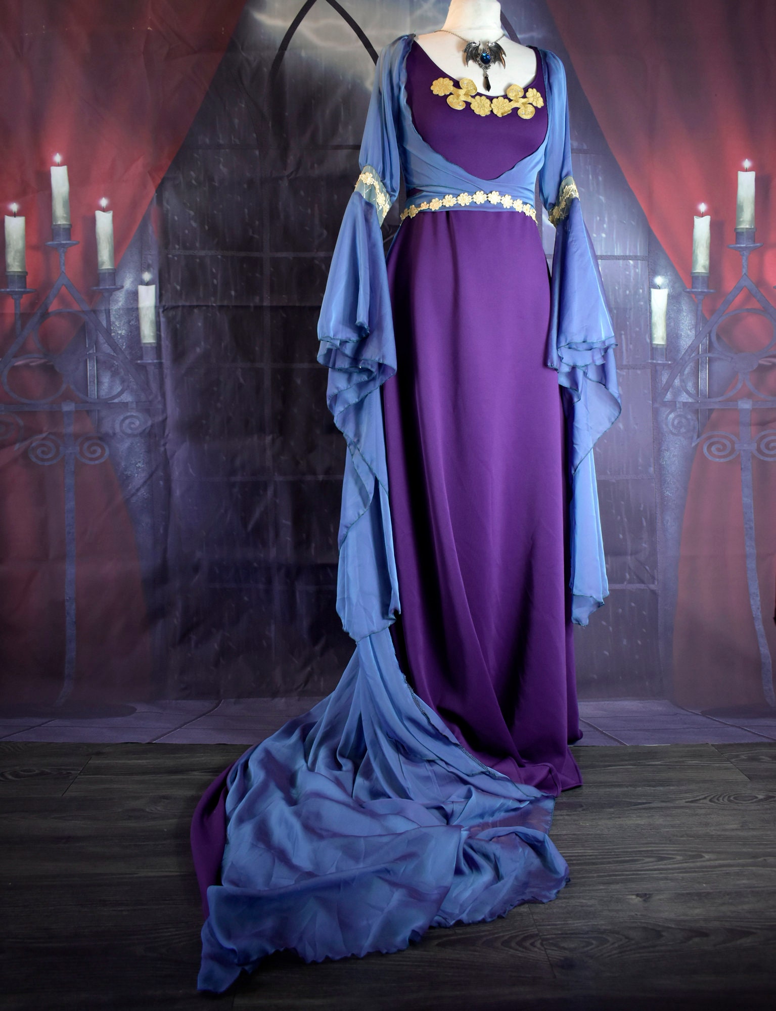 Morgana Pendragon Gown BBC Merlin Cosplay Medieval Dress by | Etsy