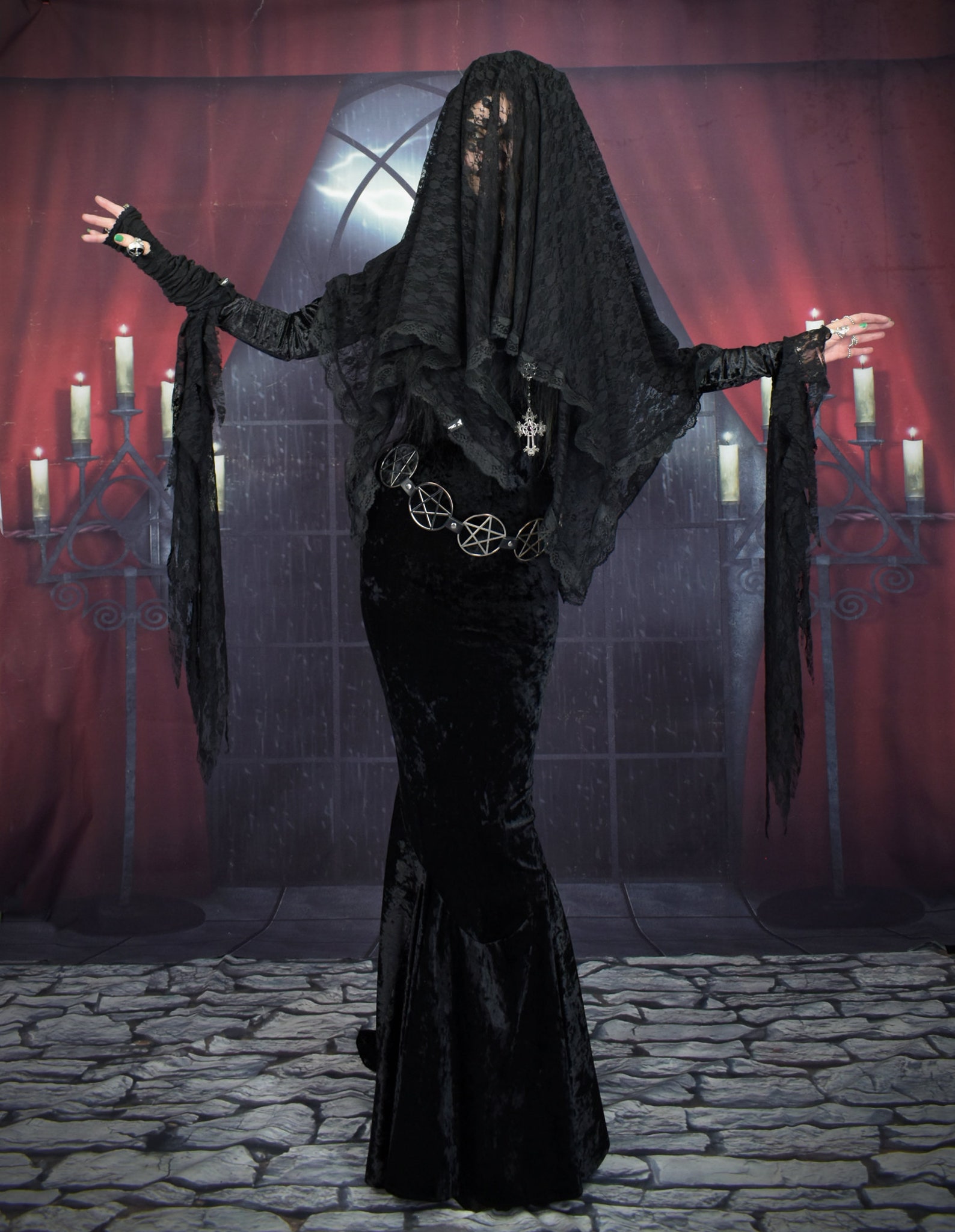 Lace Spookerveil - Spooky Witchy Goth Veil by Moonmaiden Gothic ...