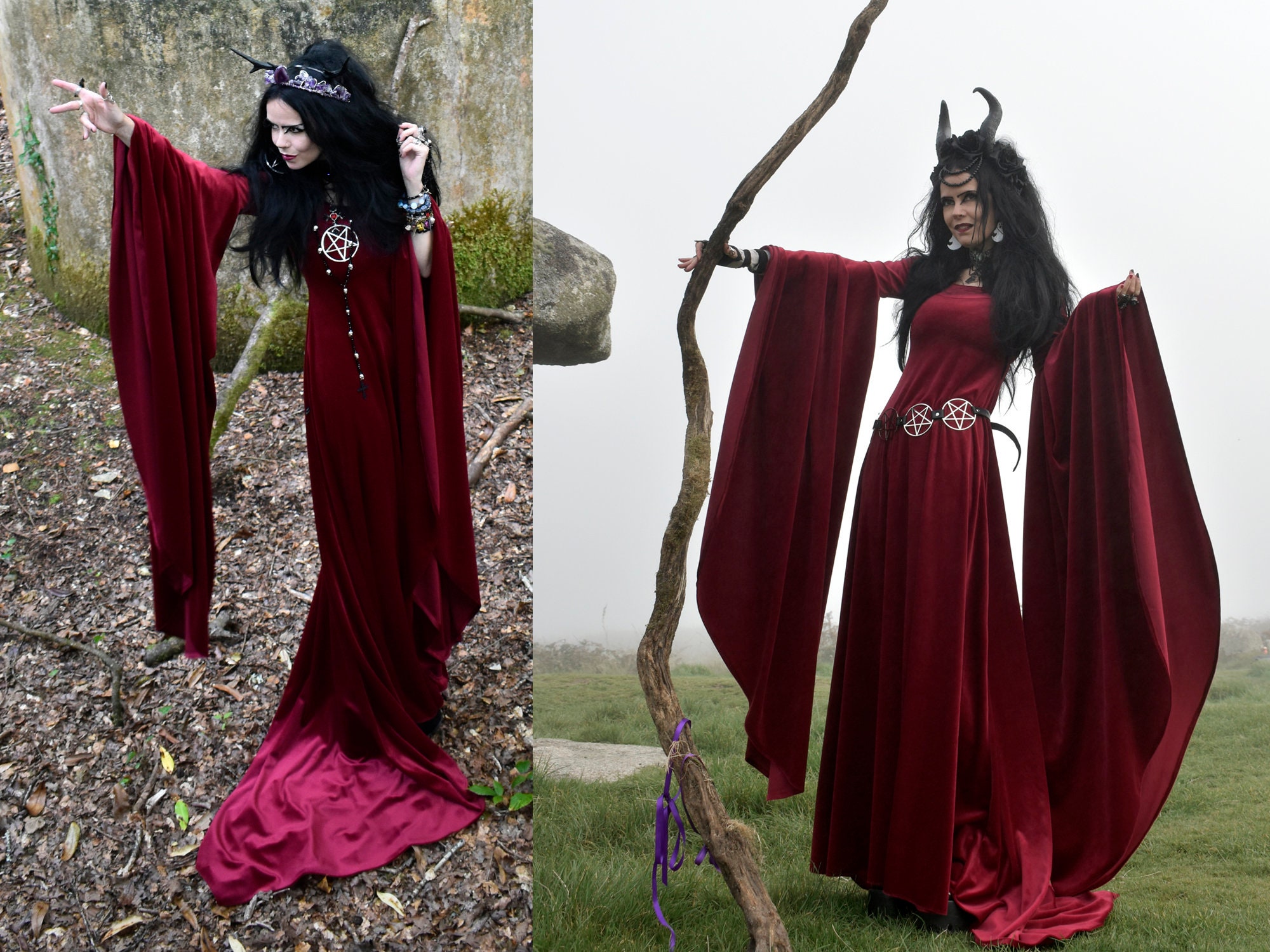 The Celebrian Gown Steamed Velvet Medieval Elven LOTR Dress - Etsy