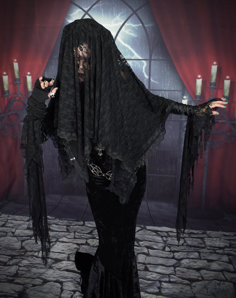 Lace Spookerveil Spooky Witchy Goth Veil by Moonmaiden - Etsy