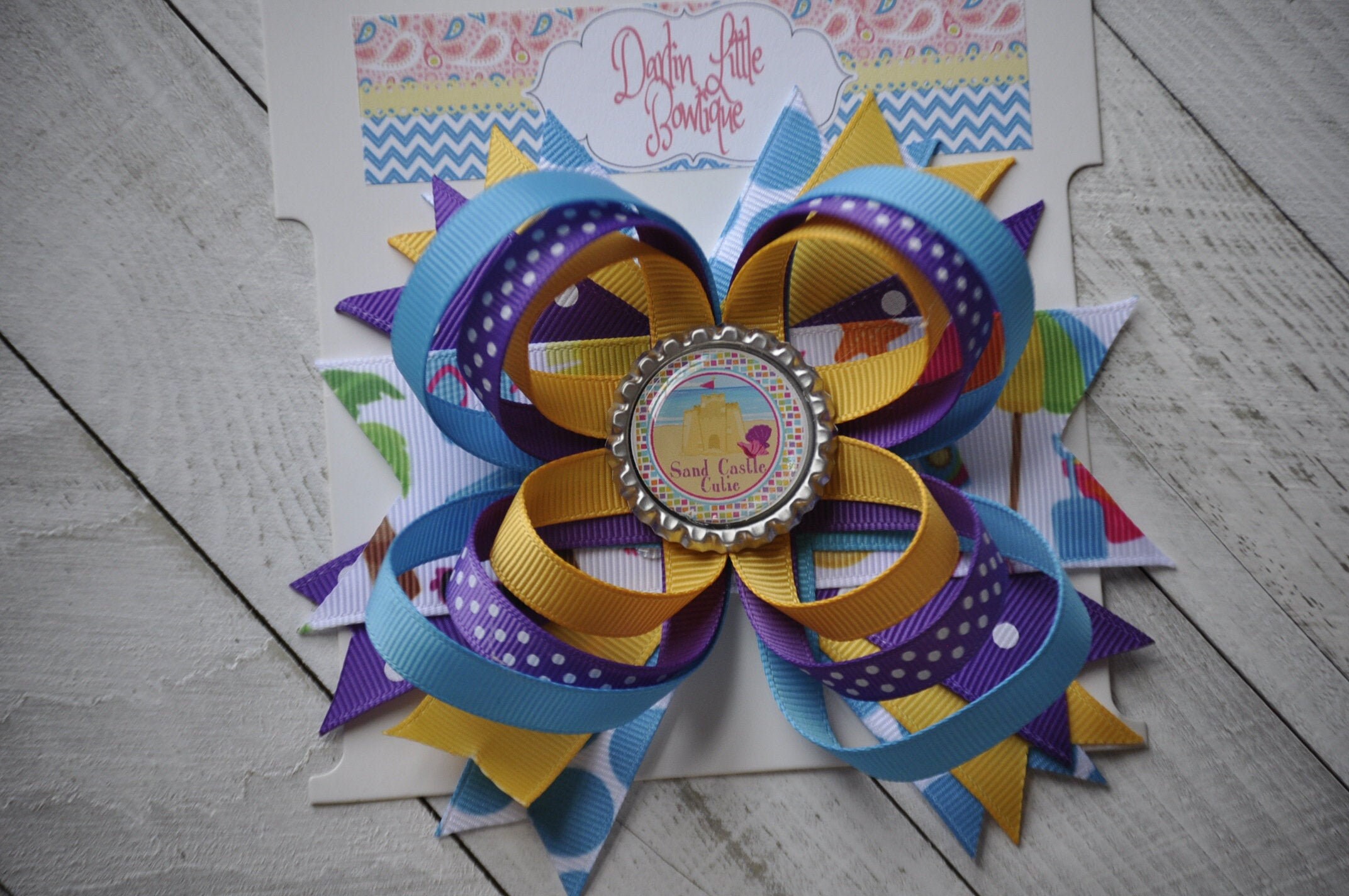 Beach Hair Bow Summer Hair Bows Summer Bows Large Hair Bow | Etsy