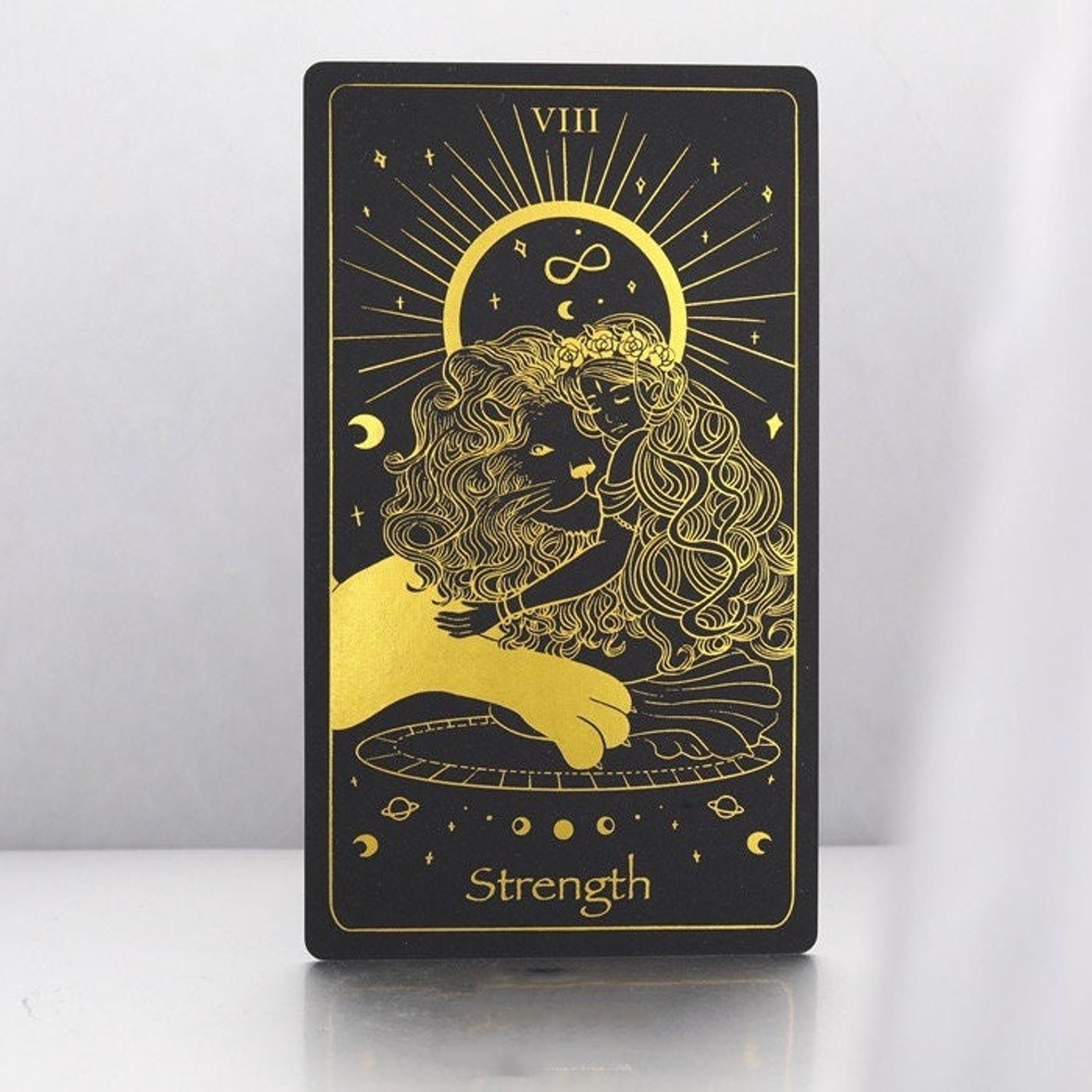 Black Tarot Deck With Downloadable Guide Book 78 Tarot Cards | Etsy