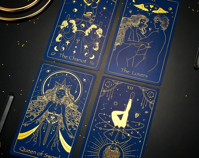 Tarot Deck Tarot Cards Full Tarot Deck Blue Tarot Deck 78 Card Tarot ...