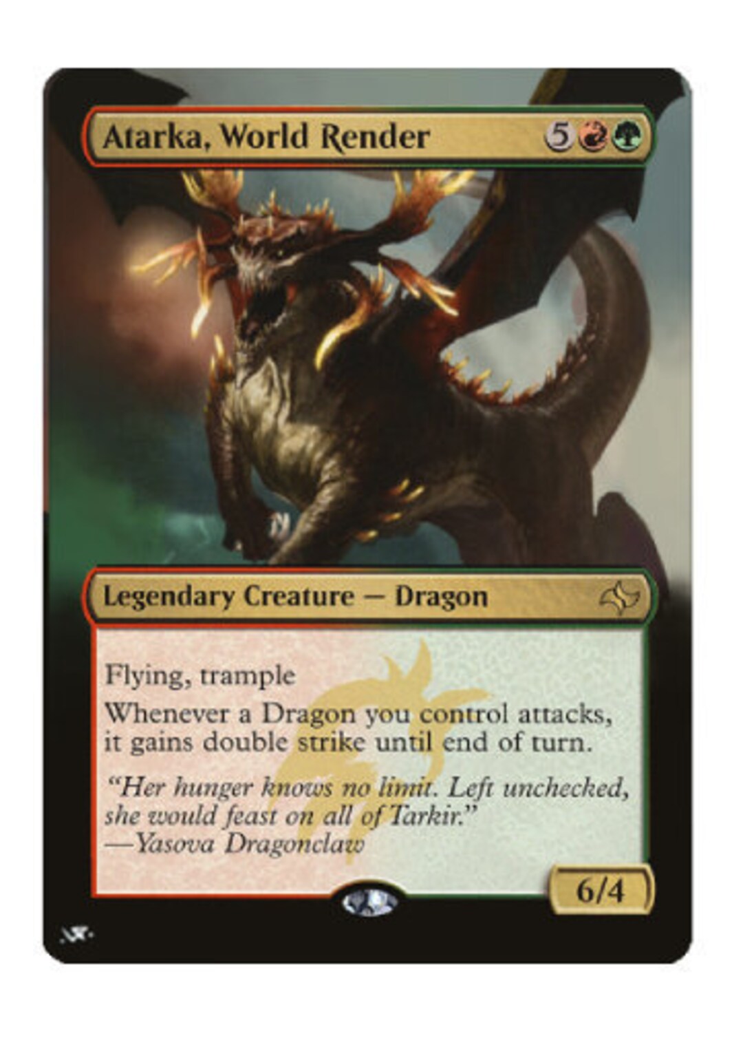 Mtg Altered Art Card Atarka, World Render A - Etsy