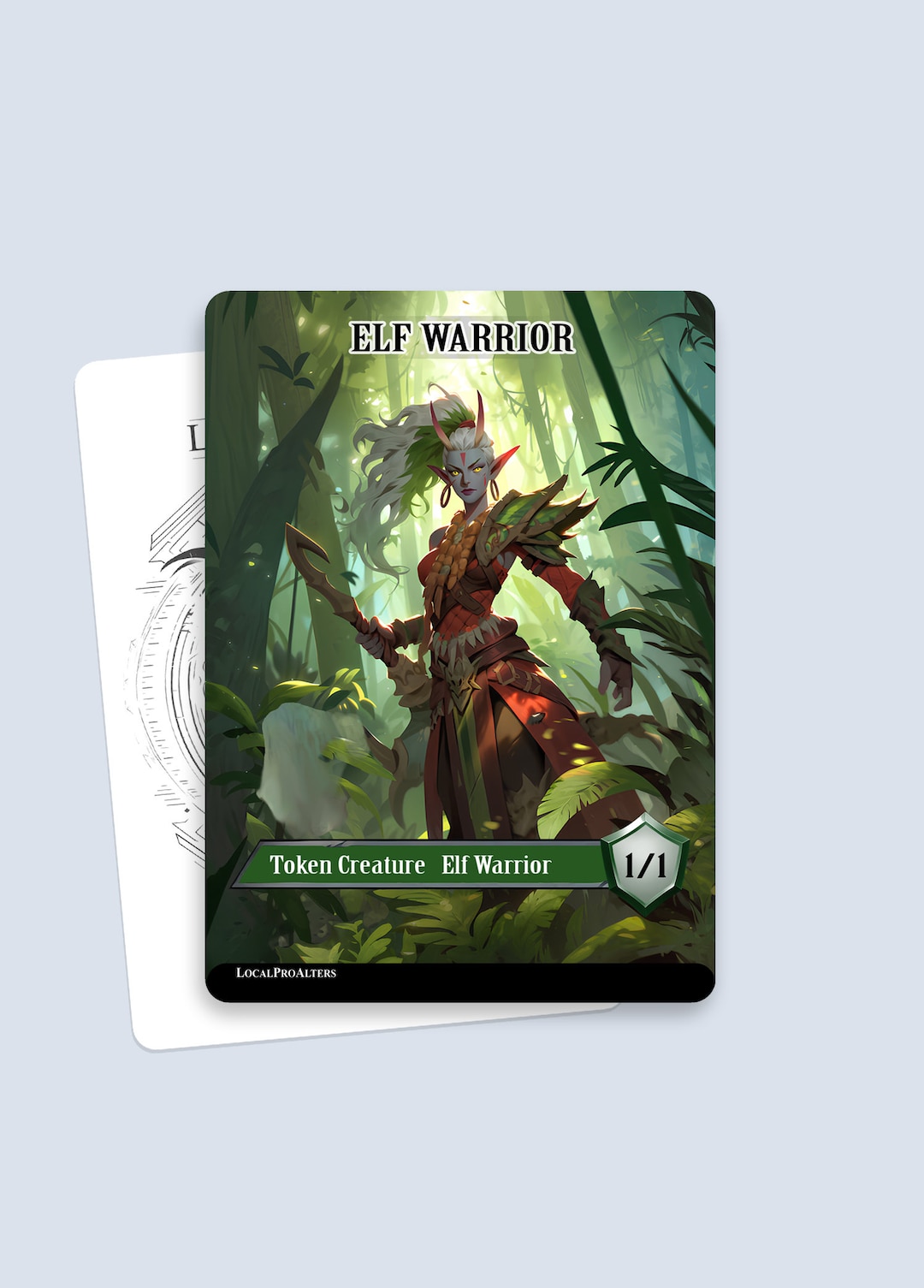 Elf Warrior Token #2 - Magic Custom Tokens for MTG - Etsy