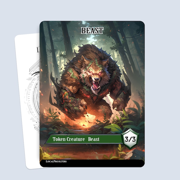 Magic Beast Token Cards - Etsy