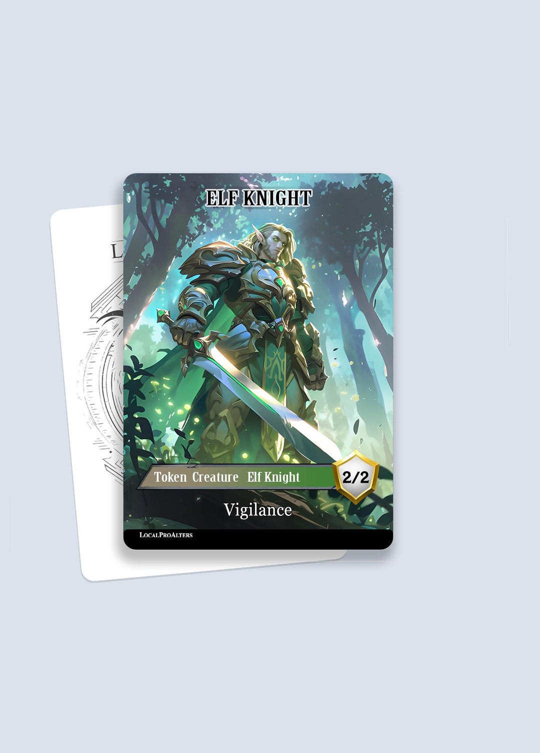 Elf Knight Token 1 Magic Custom Tokens for MTG - Etsy
