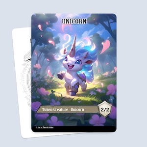 Unicorn Token #1 - Magic Custom Tokens for MTG - Etsy