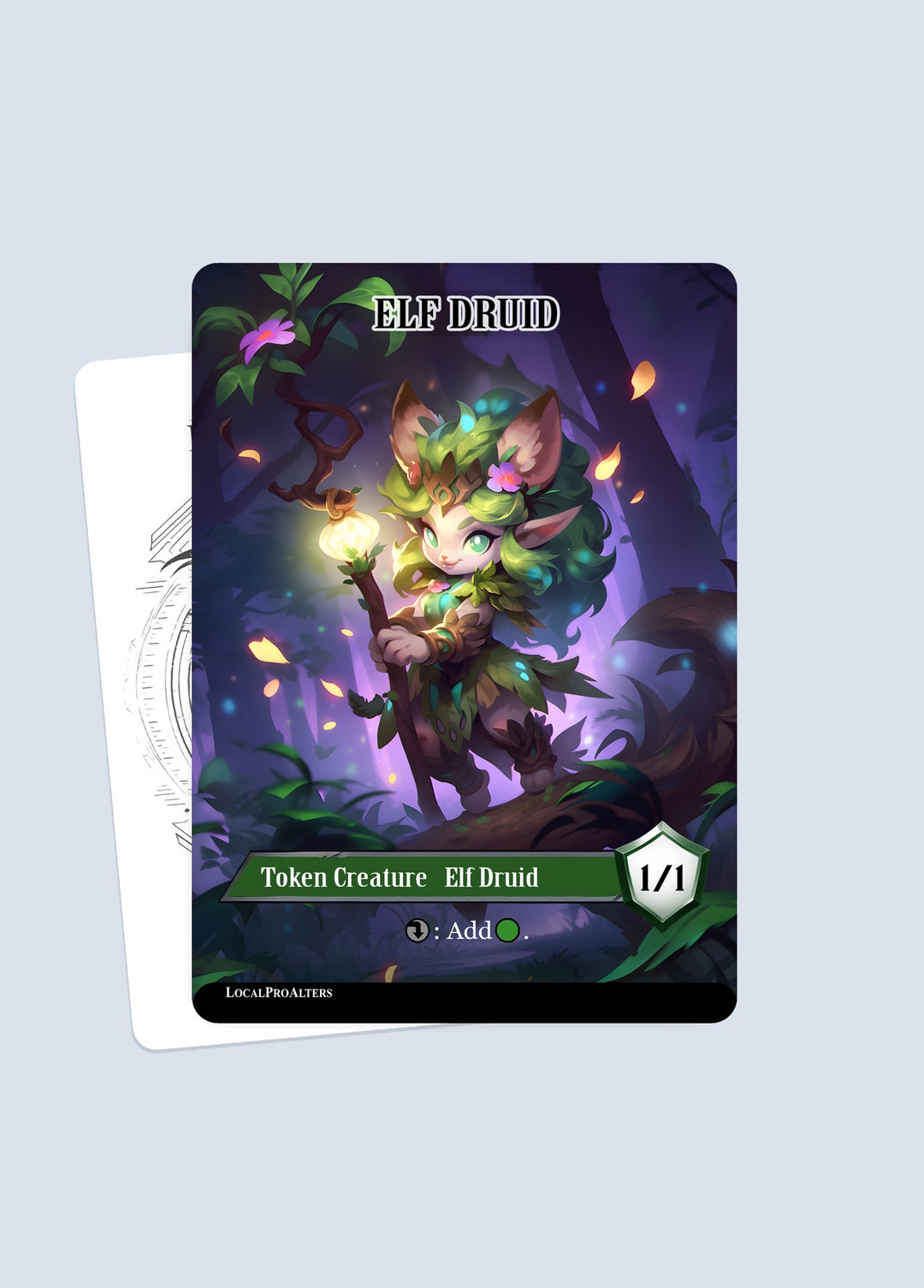 Elf Druid Token #1 - Magic Custom Tokens for MTG - Etsy