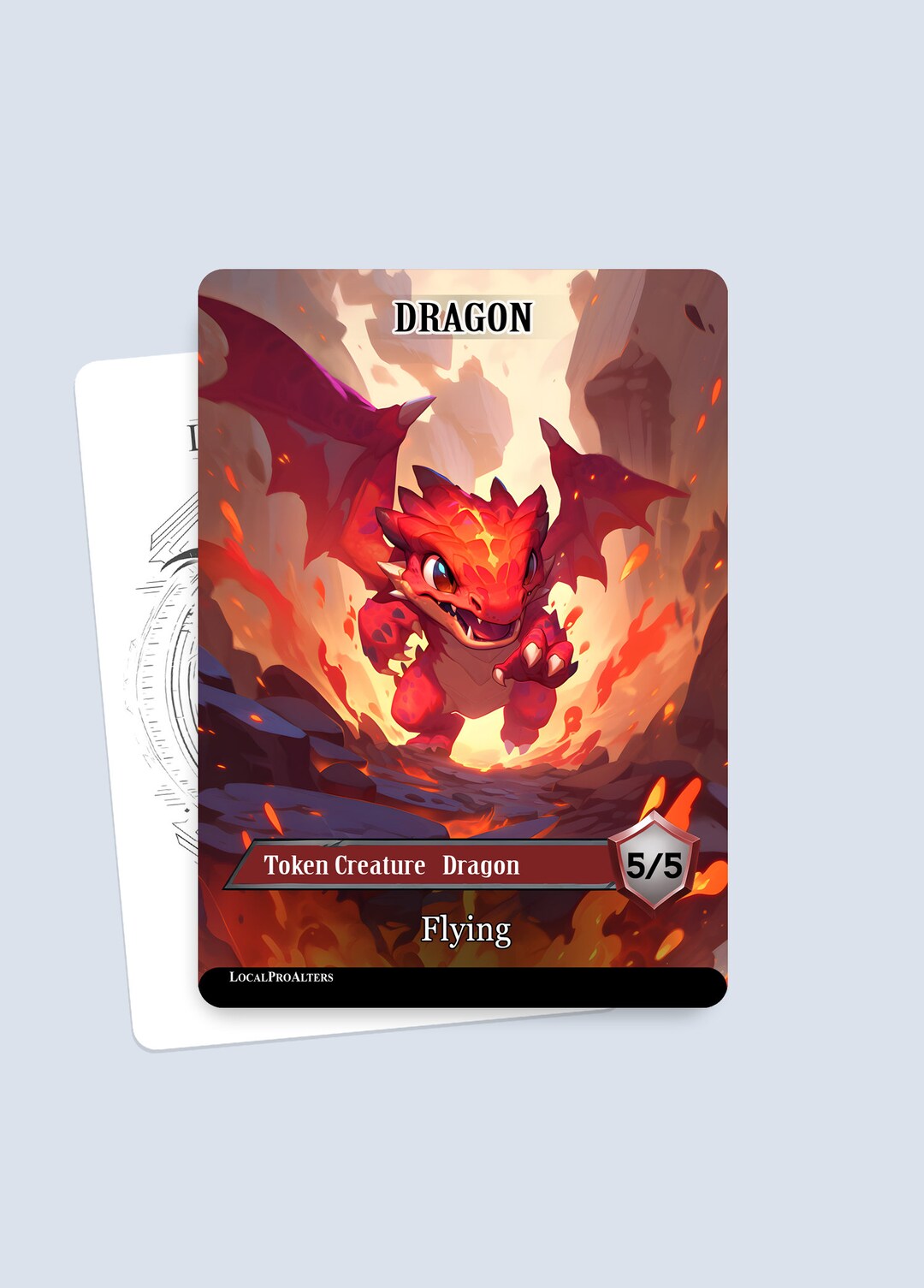 Dragon Token #4 - Magic Custom Tokens for MTG - Etsy