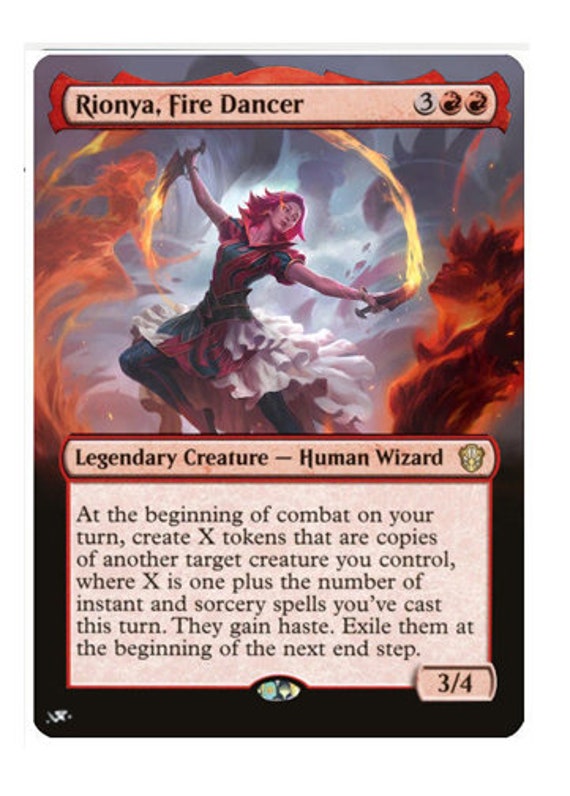 Mtg Altered Art Card Rionya Fire Dancer | Etsy
