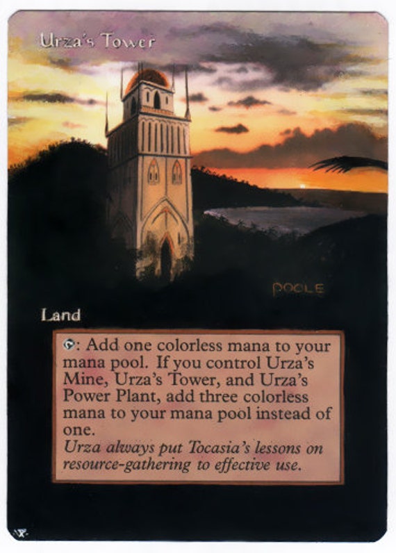 Mtg altered art card-Urza's Tower Version 3 | Etsy