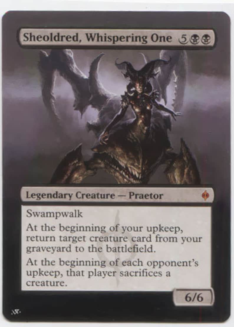Mtg Altered Art Card-sheoldred, Whispering One - Etsy