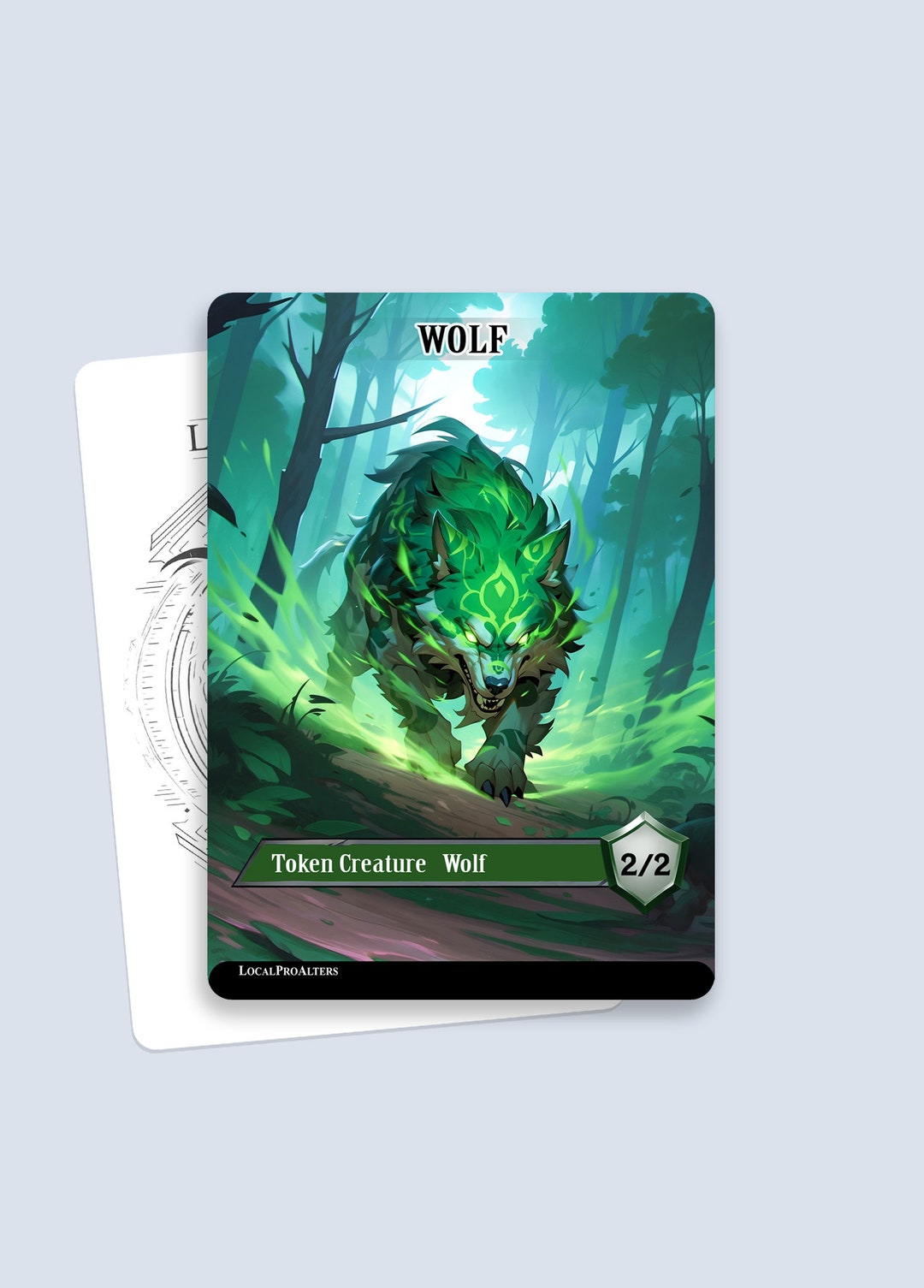 Wolf Token #1 - Magic Custom Tokens for MTG - Etsy