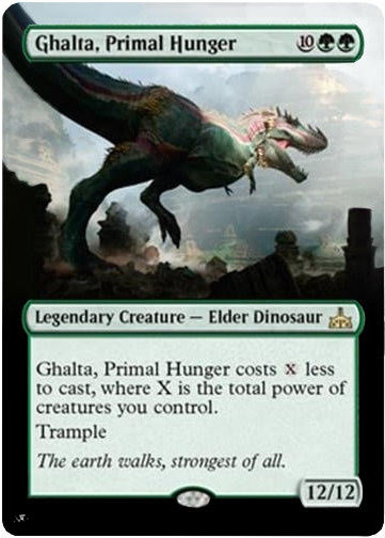 Mtg Altered Art Card-ghalta Primal Hunger - Etsy