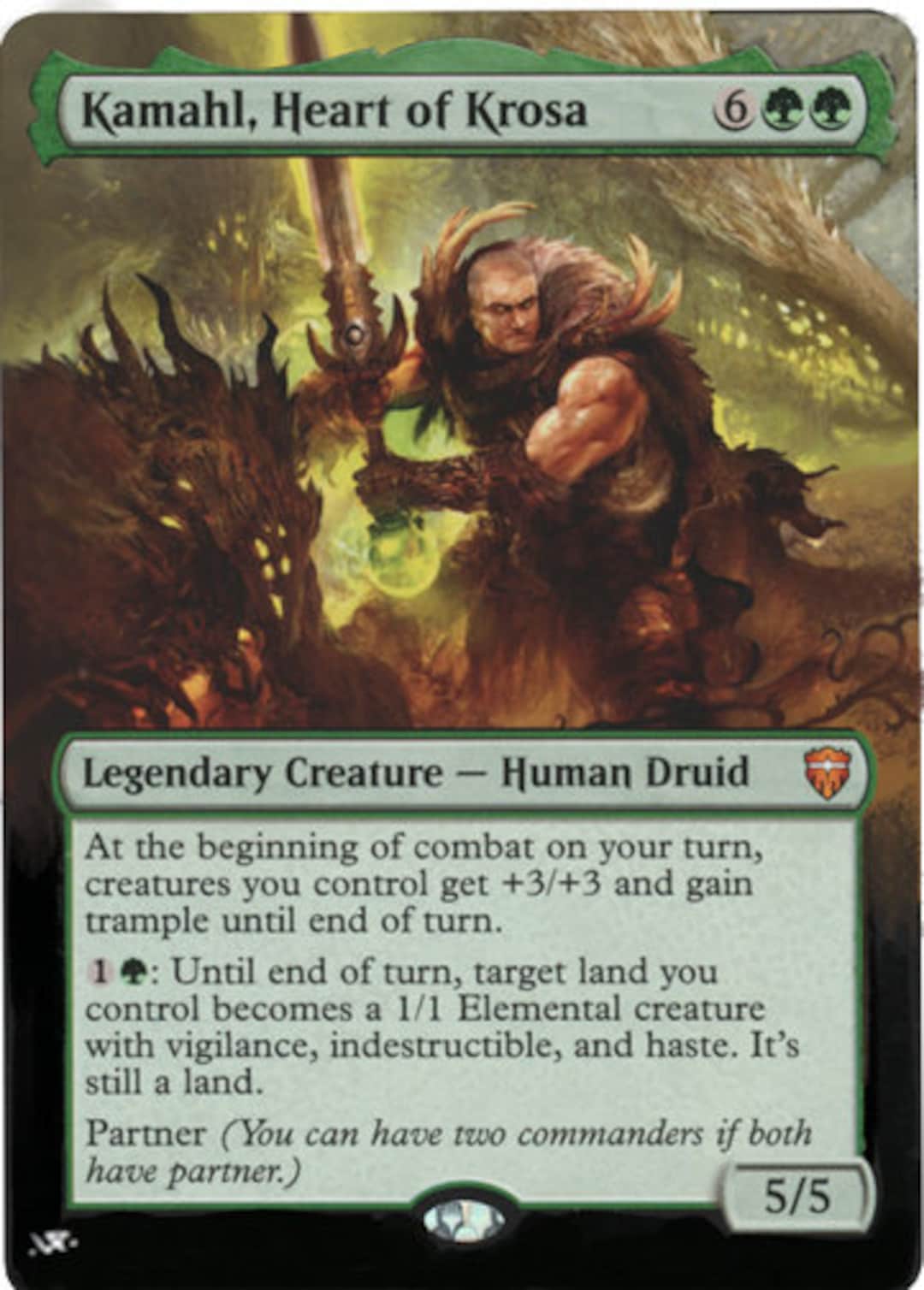 Mtg Altered Art Card-kamahl, Heart of Krosa - Etsy