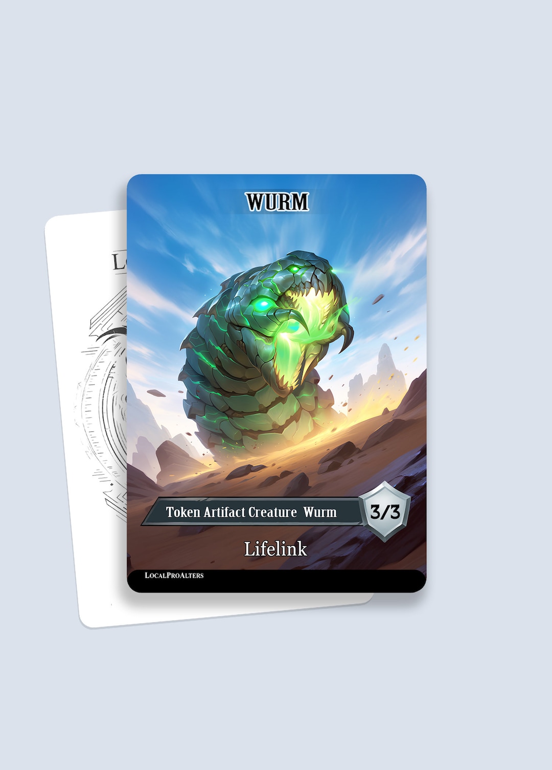 Wurm Token for Wurmcoil Engine #1 - Magic Custom Tokens for MTG - Etsy