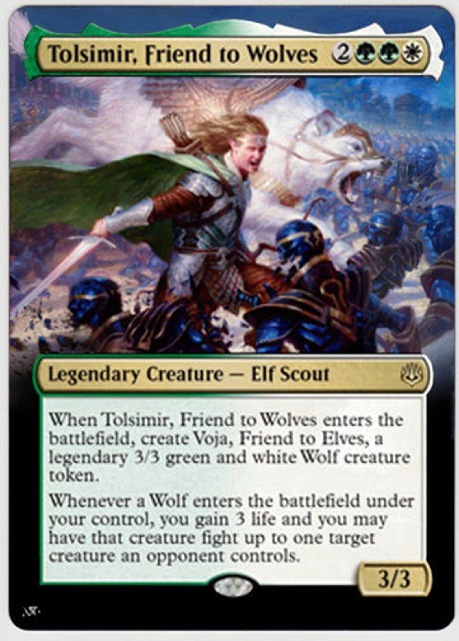 Mtg Altered Art Card Tolsimir Friend to Wolves - Etsy