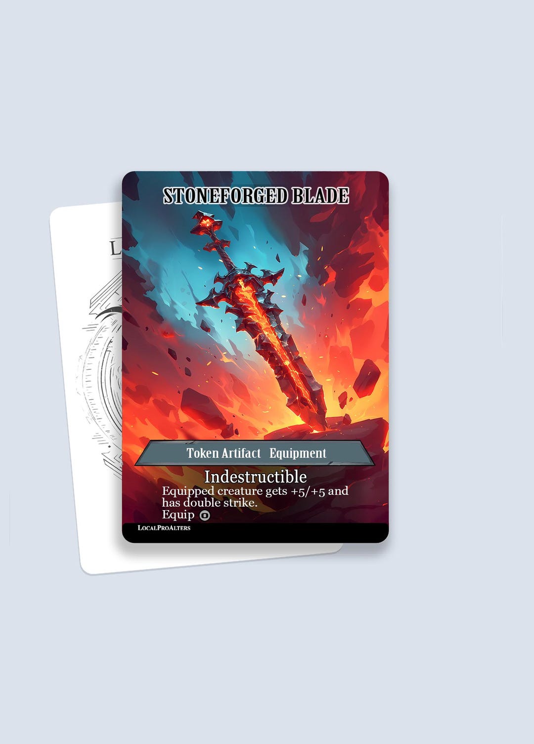 Stoneforged Blade Token #1 - Magic Custom Tokens for MTG - Etsy