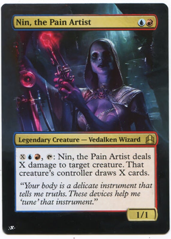 Mtg Altered Art Card Nin the Pain Artist | Etsy
