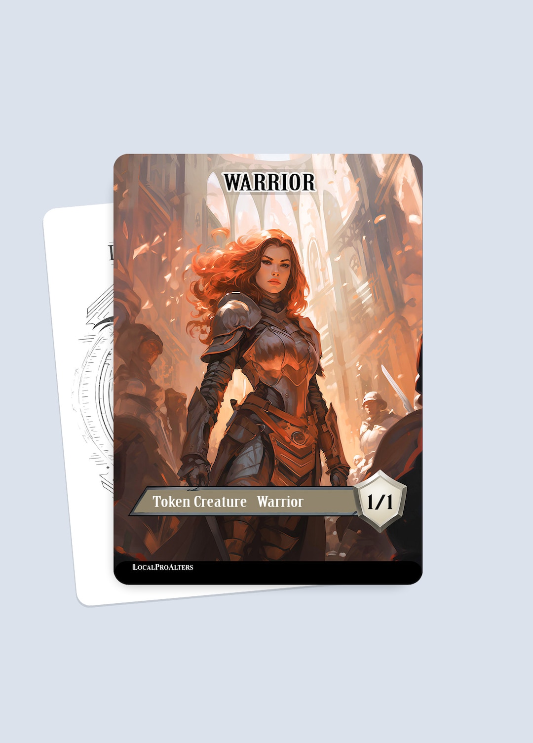 Warrior Token #1 - Magic Custom Tokens for MTG - Etsy
