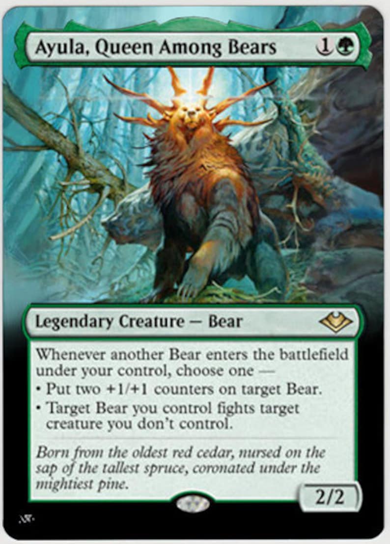 Mtg Altered Art Card Ayula, Queen Among Bears - Etsy
