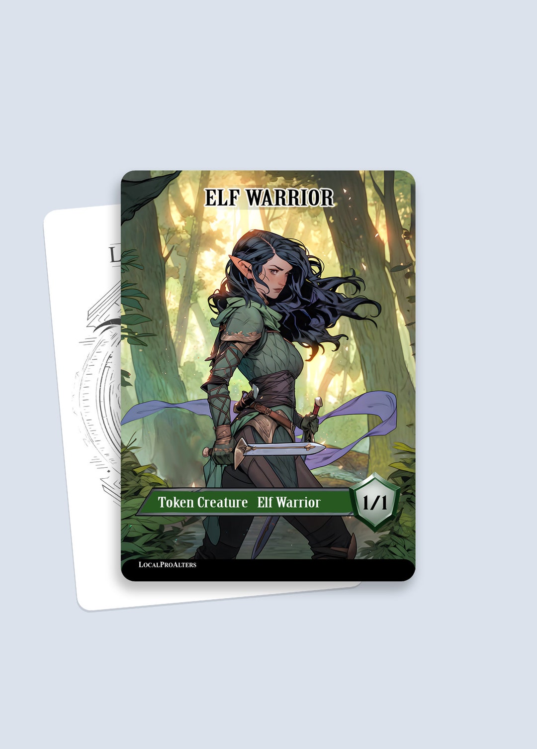 Elf Warrior Token #1 - Magic Custom Tokens for MTG - Etsy