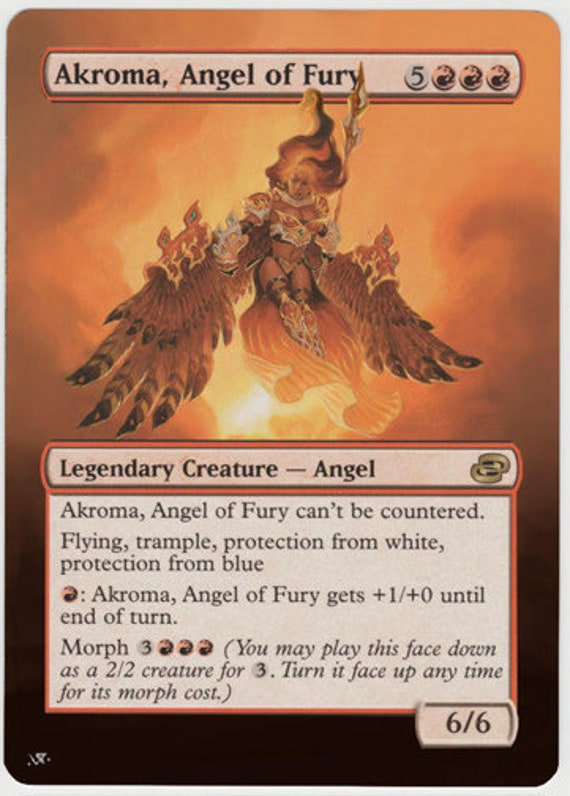 Mtg Altered Art Card Akroma Angel of Fury | Etsy