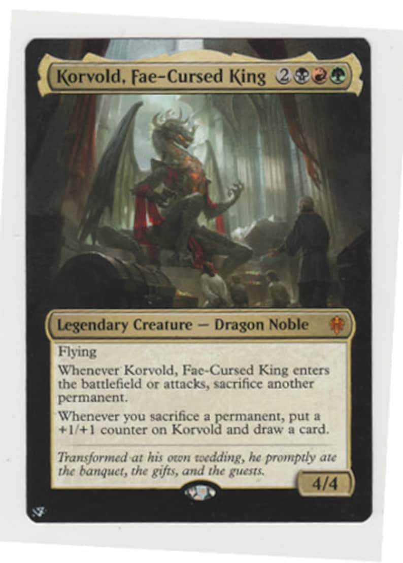 Mtg Altered Art Card Korvold, Fae-cursed King - Etsy