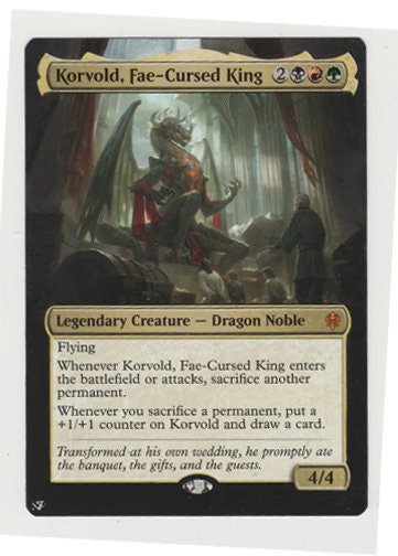 Mtg Altered Art Card Korvold, Fae-cursed King - Etsy