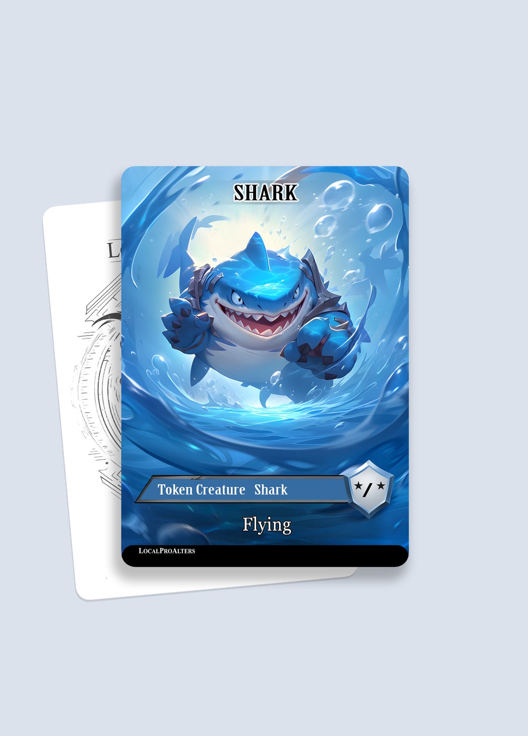 Shark Token #1 - Magic Custom Tokens for MTG - Etsy