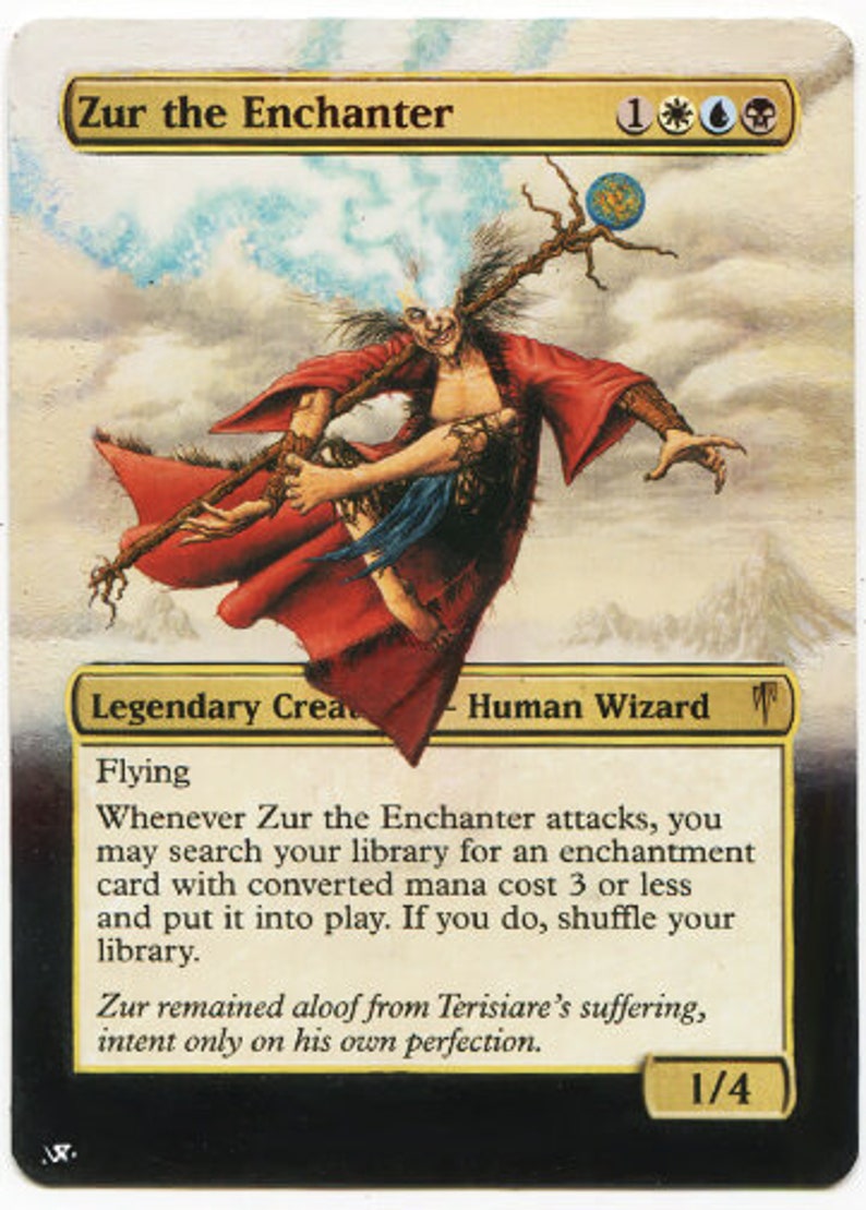 Mtg Altered Art Card-zur the Enchanter | Etsy