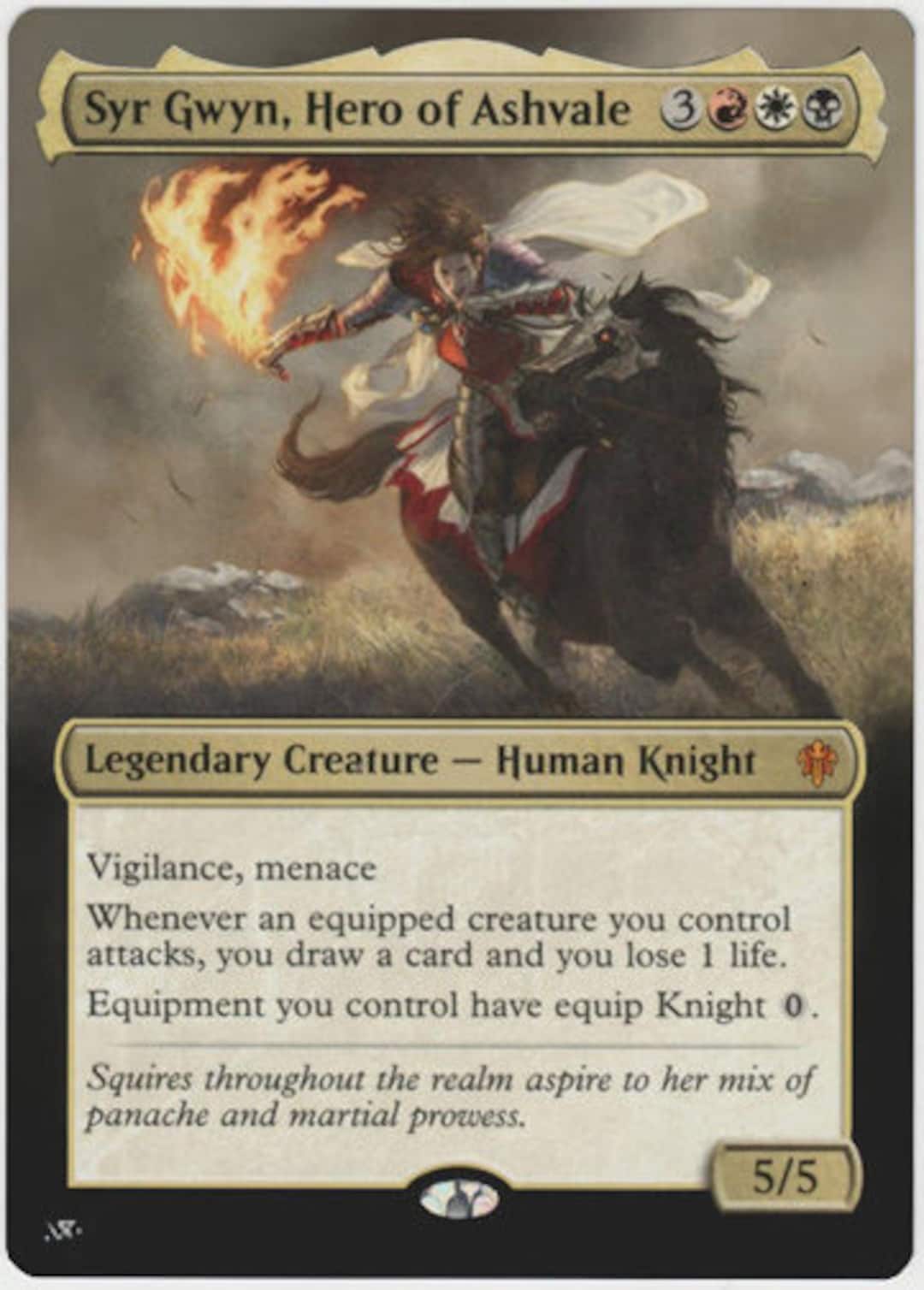 Mtg Altered Art Card Syr Gwyn, Hero of Ashvale - Etsy