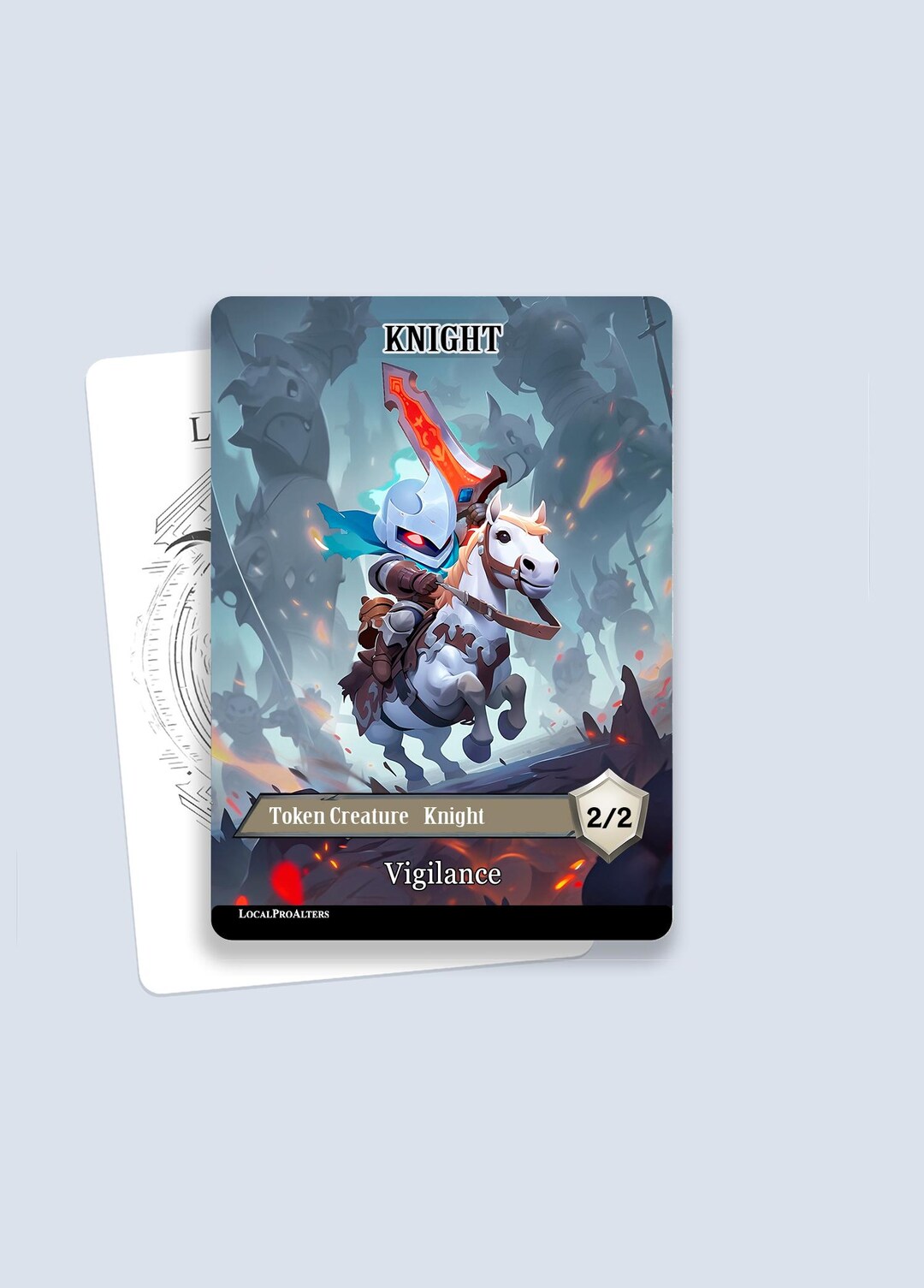 Knight Token #1 - Magic Custom Tokens for MTG - Etsy