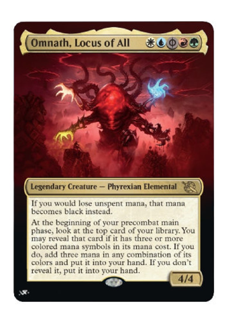 Mtg Altered Art Card Omnath, Locus of All - Etsy