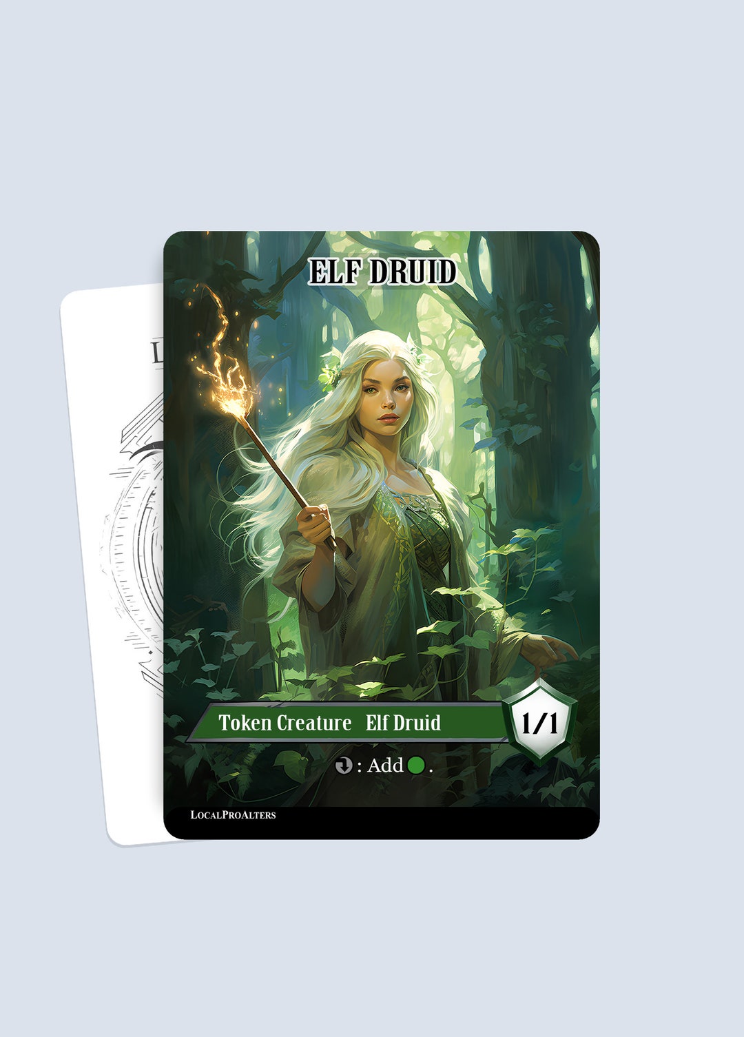 Elf Druid Token #2 - Magic Custom Tokens for MTG - Etsy