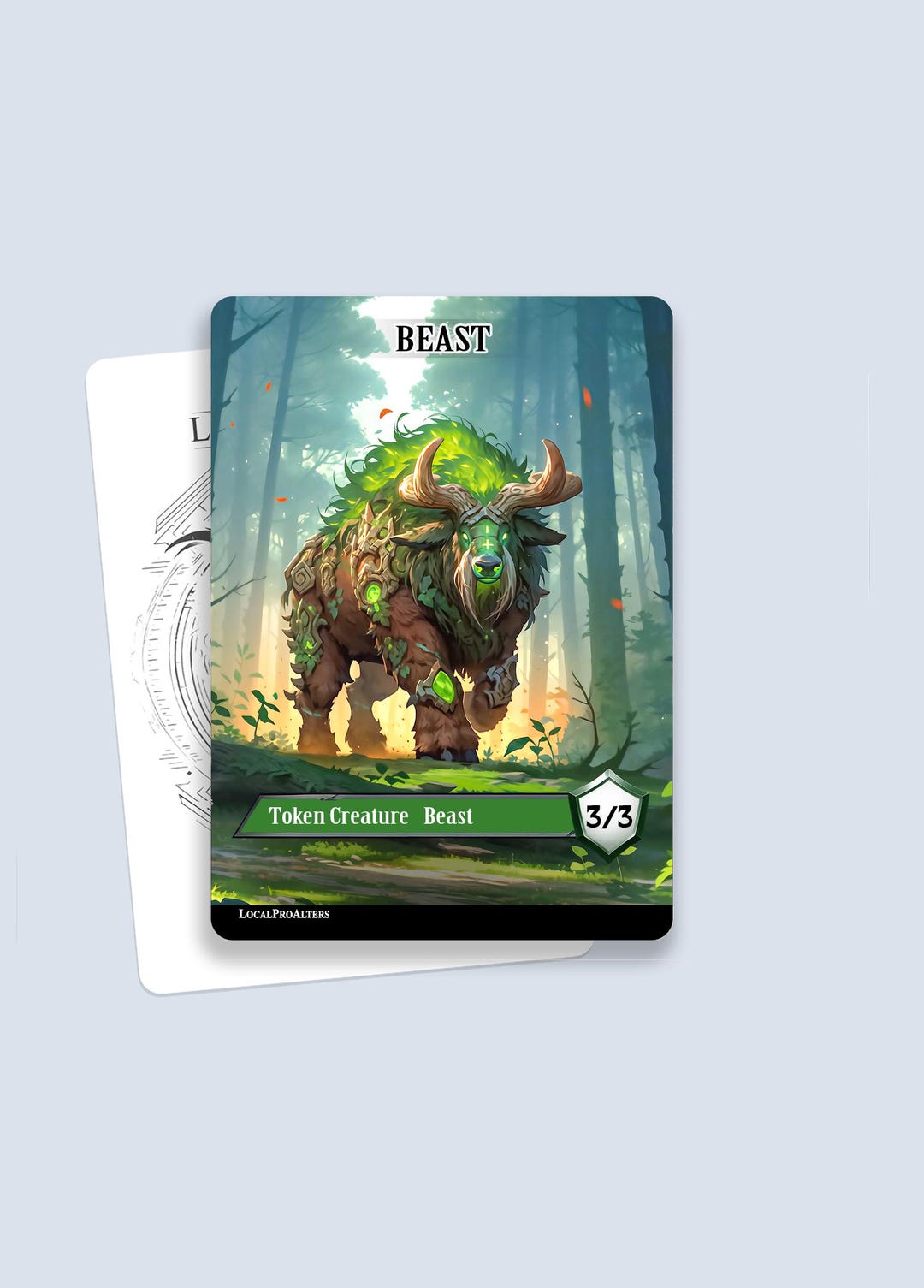 Beast Token #3 - Magic Custom Tokens for MTG - Etsy