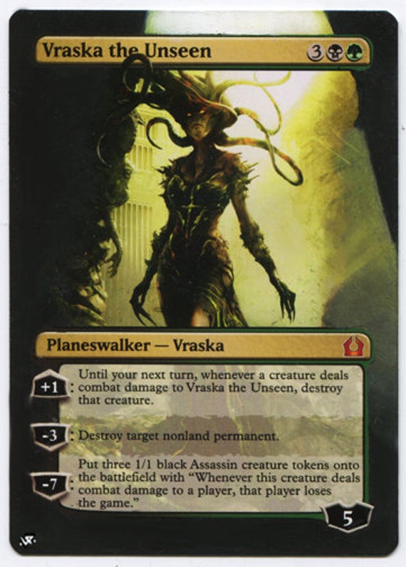 Mtg Altered Art Card-vraska the Unseen | Etsy