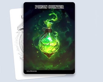 MTG 10 Sided Poison Counter Dice, Magic the Gathering, Trading Card ...