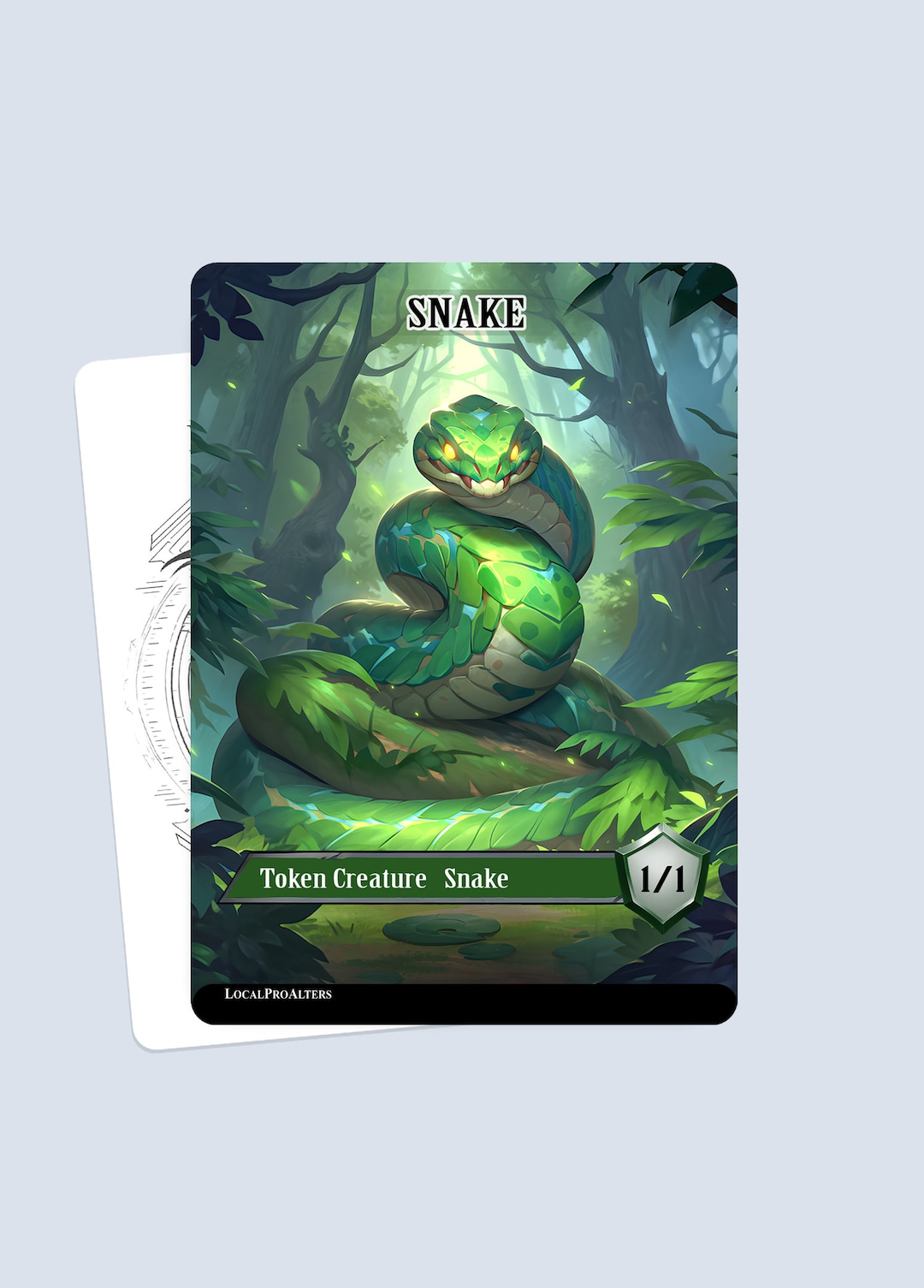 Snake Token #1 - Magic Custom Tokens for MTG - Etsy