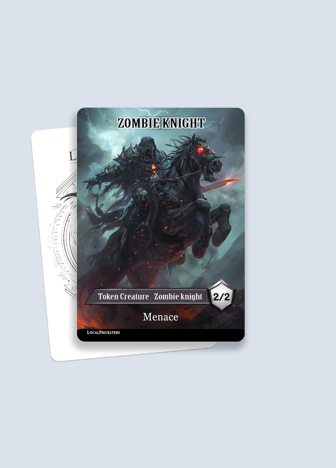 Zombie Knight Token 1 Magic Custom Tokens for MTG - Etsy
